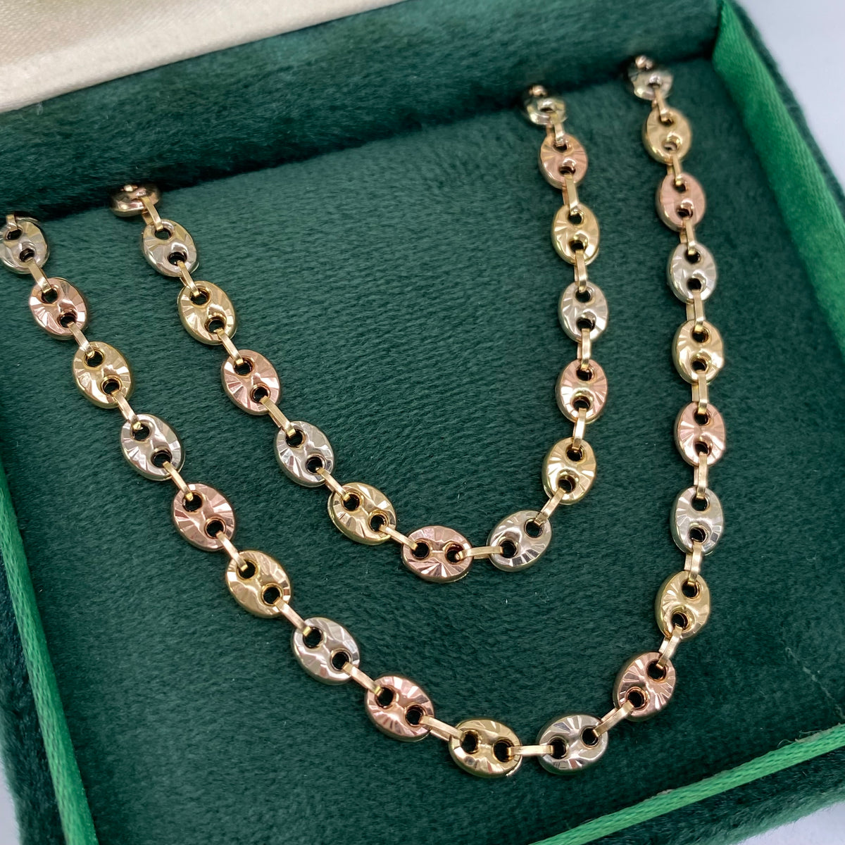 Cadena GC Diamantada Tres oros 18k 12,70 Gr / 4,3 mm / 60 Cm – Tres ...