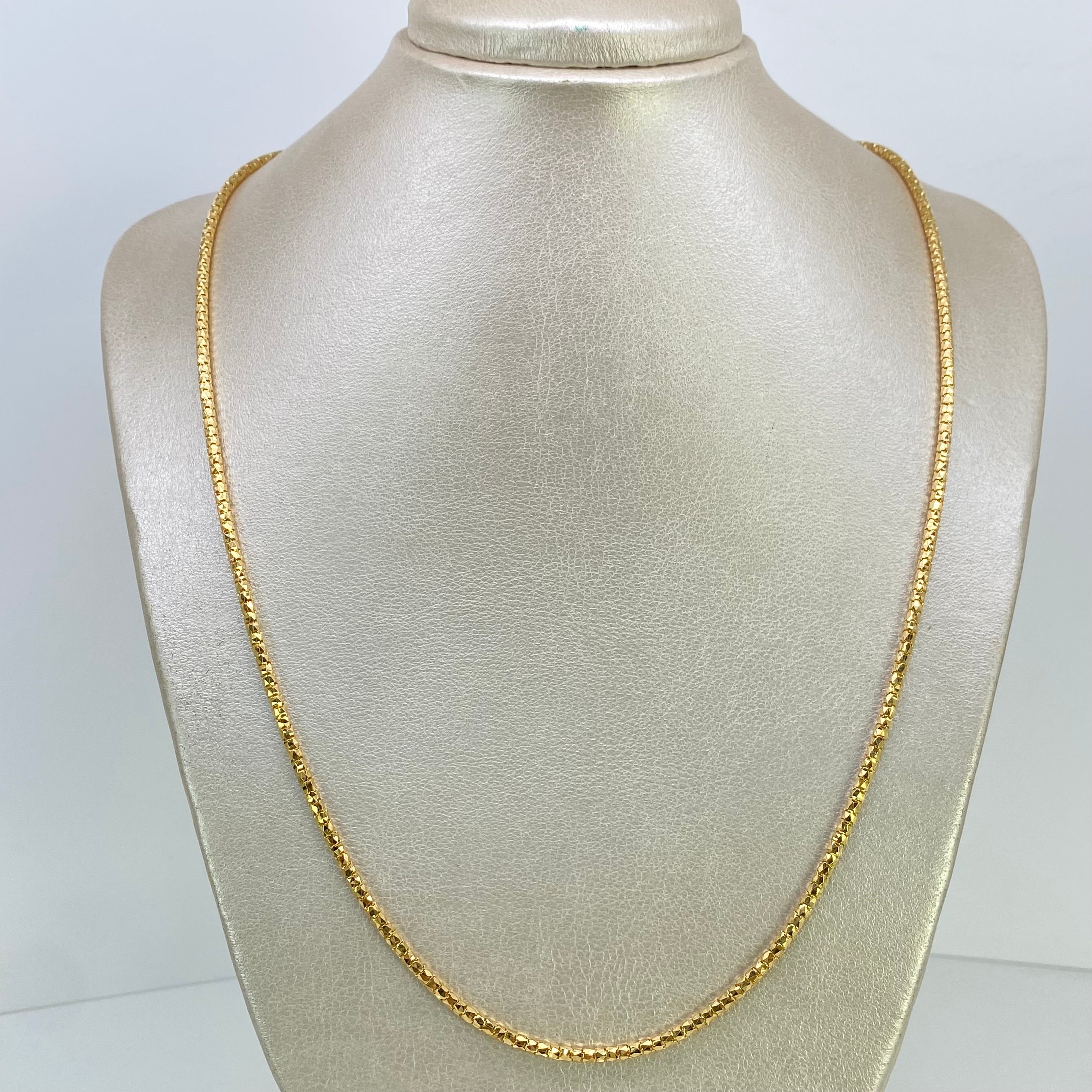 Cadena Cola De Ratón Diamantada Oro amarillo 18k +3 / 14,60 Gr / 2,3 ...