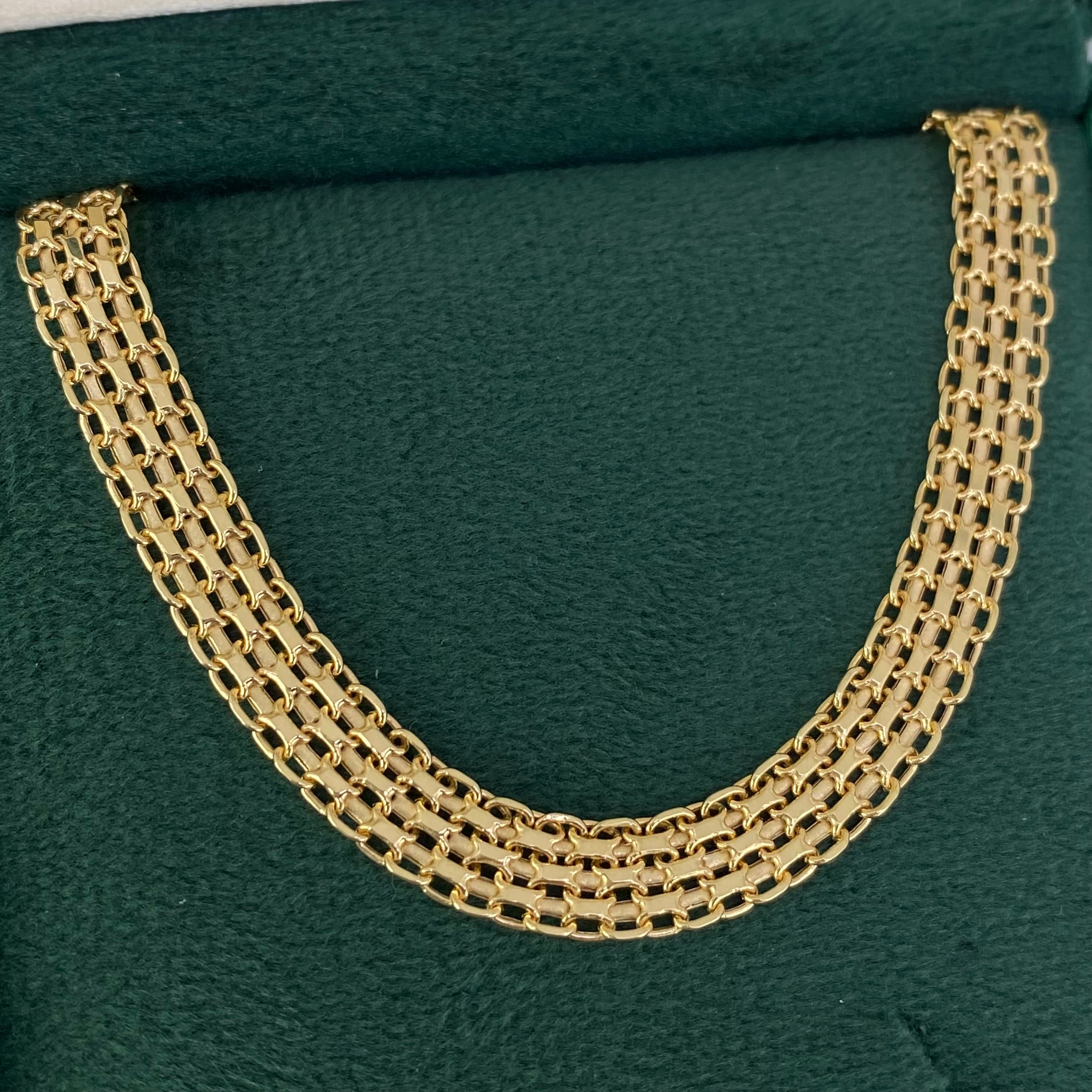 Cadena China Oro amarillo 18k 10,17 Gr / 6,3 mm / 45 Cm – Tres Cruces ...