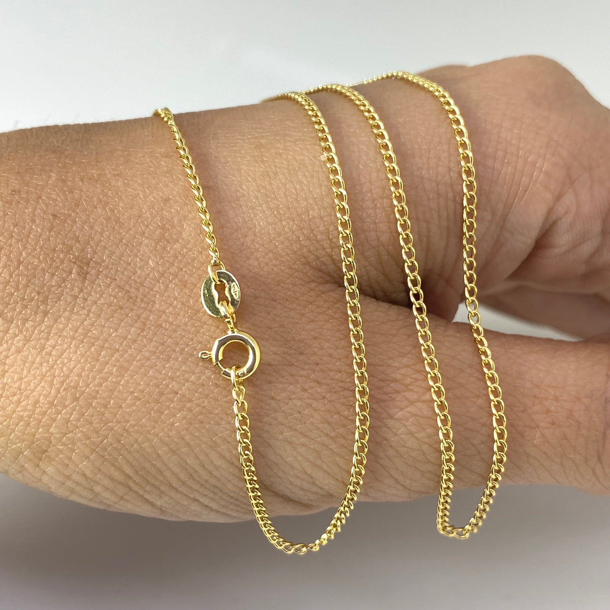 Cadena Mini Cubana Oro Amarillo 18k 1 70 Gr 1 3 Mm 50 Cm Tres