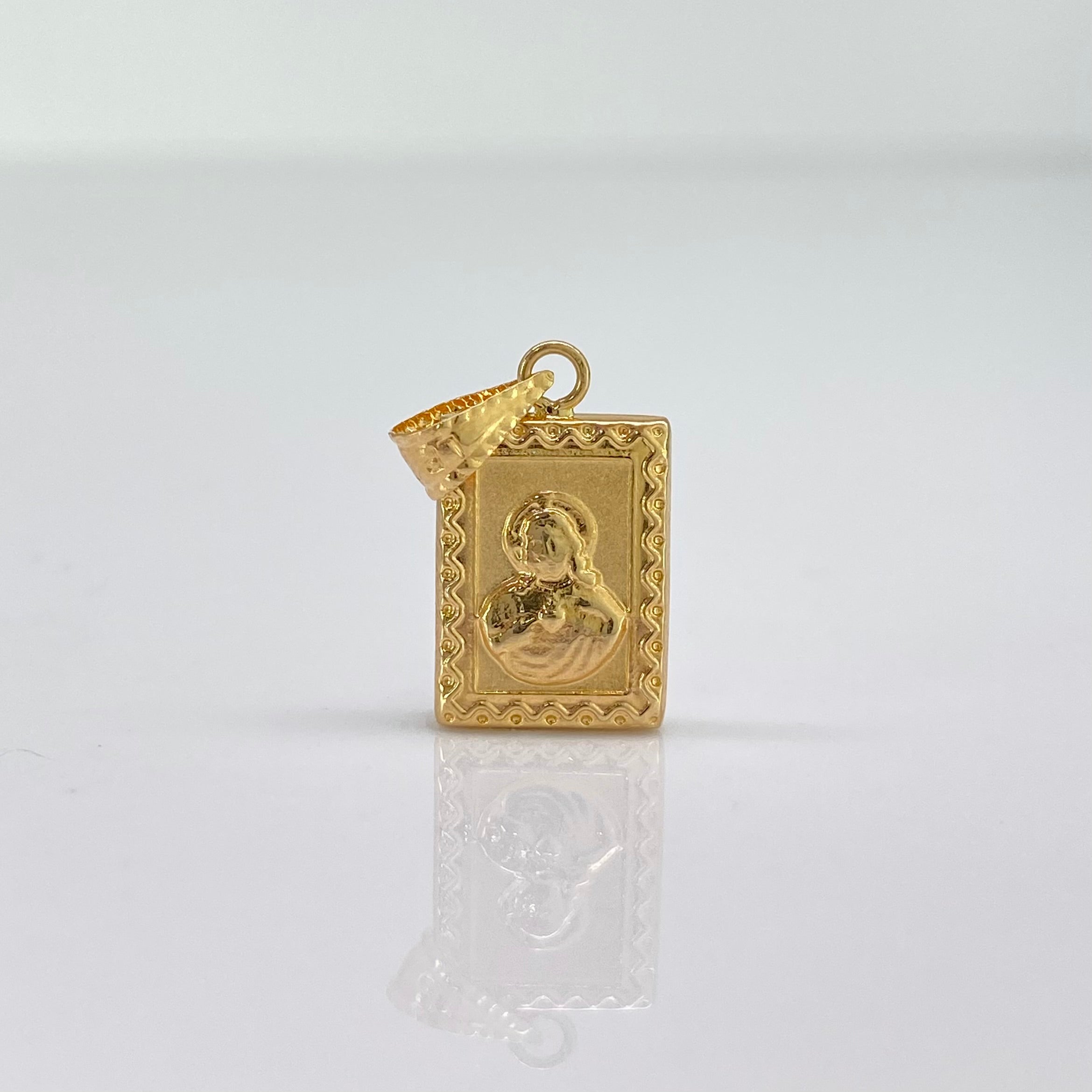 Dije Cuadro Virgen Del Carmen / Sagrado Corazón Oro amarillo 18k 0,75 ...