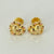 Topos Corazon Cicones Blancos Rosas Oro amarillo 18k 1,2 Gr / 9 mm ...