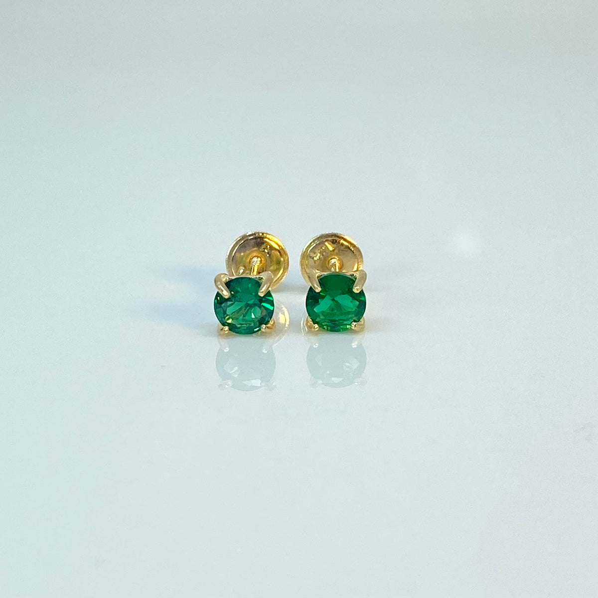 Topos Cuadro Circón Verde Oro amarillo 18k 1,15 Gr / 5 mm * – Tres ...