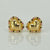 Topos Corazon Cicones Blancos Rosas Oro amarillo 18k 1,2 Gr / 9 mm ...