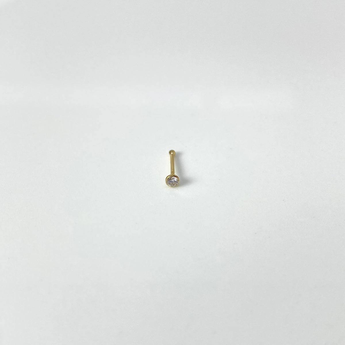 Piercing Circon Blanco Oro Amarillo 18k (Joya) / 0,10 gr / 2 mm / (Nar ...