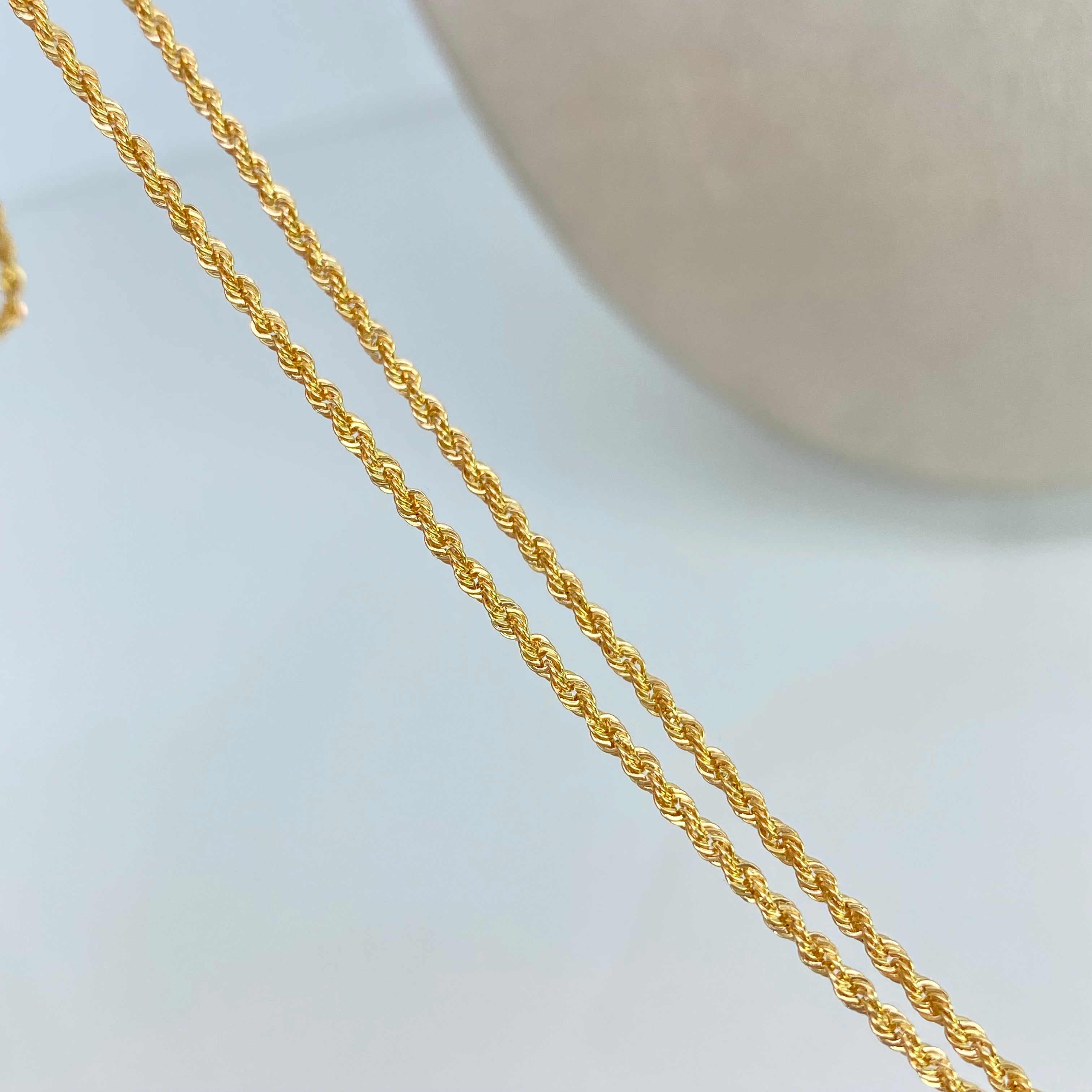 Cadena Lazo Oro amarillo 18k +1 / 1,73 Gr / 2 mm / 40 Cm – Tres Cruces ...
