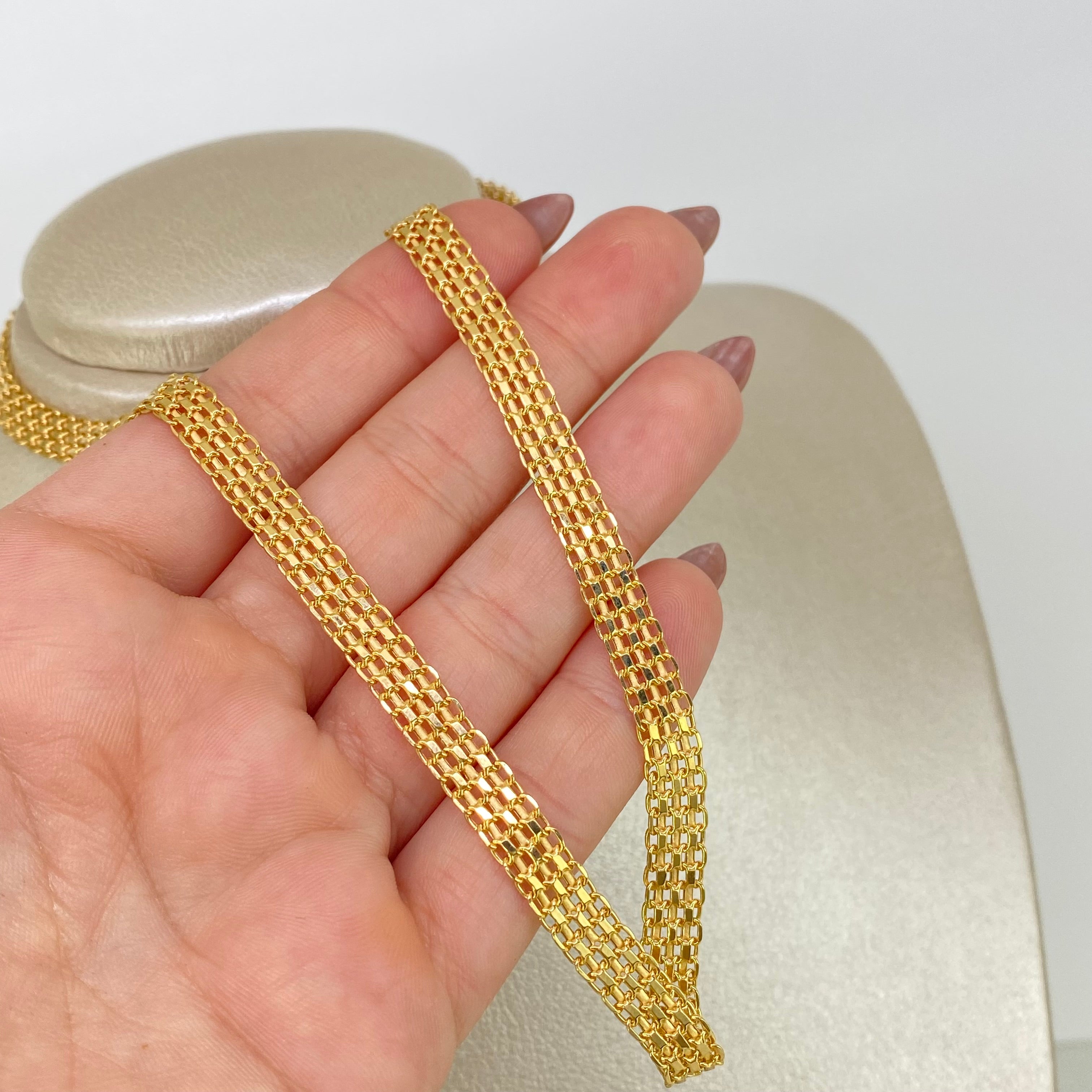Cadena China Oro amarillo 18k 10,17 Gr / 6,3 mm / 45 Cm – Tres Cruces ...
