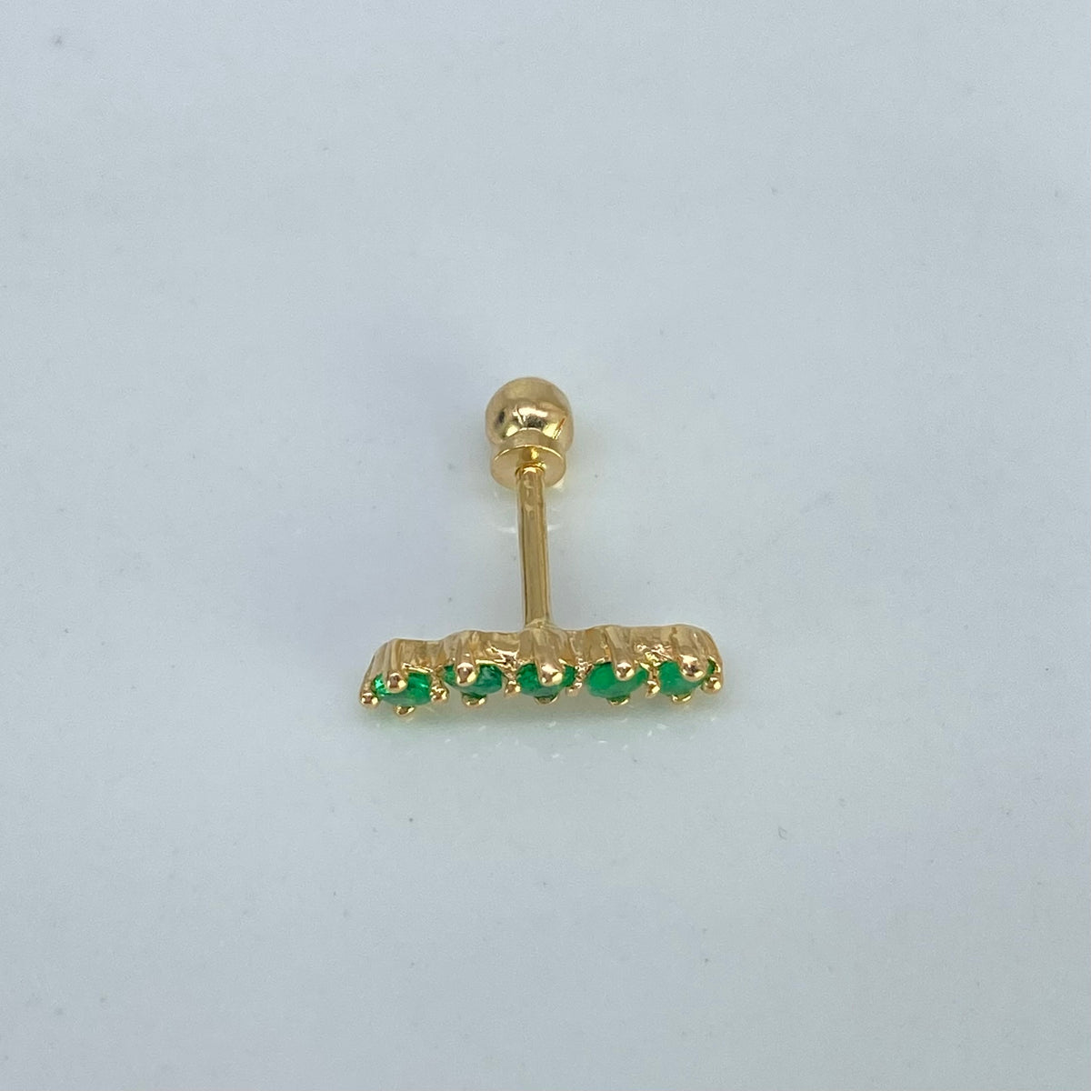 Piercing Esmeraldas / Oro Amarillo 18k (Joya) / 0,55 gr / 11,7 mm / (O ...