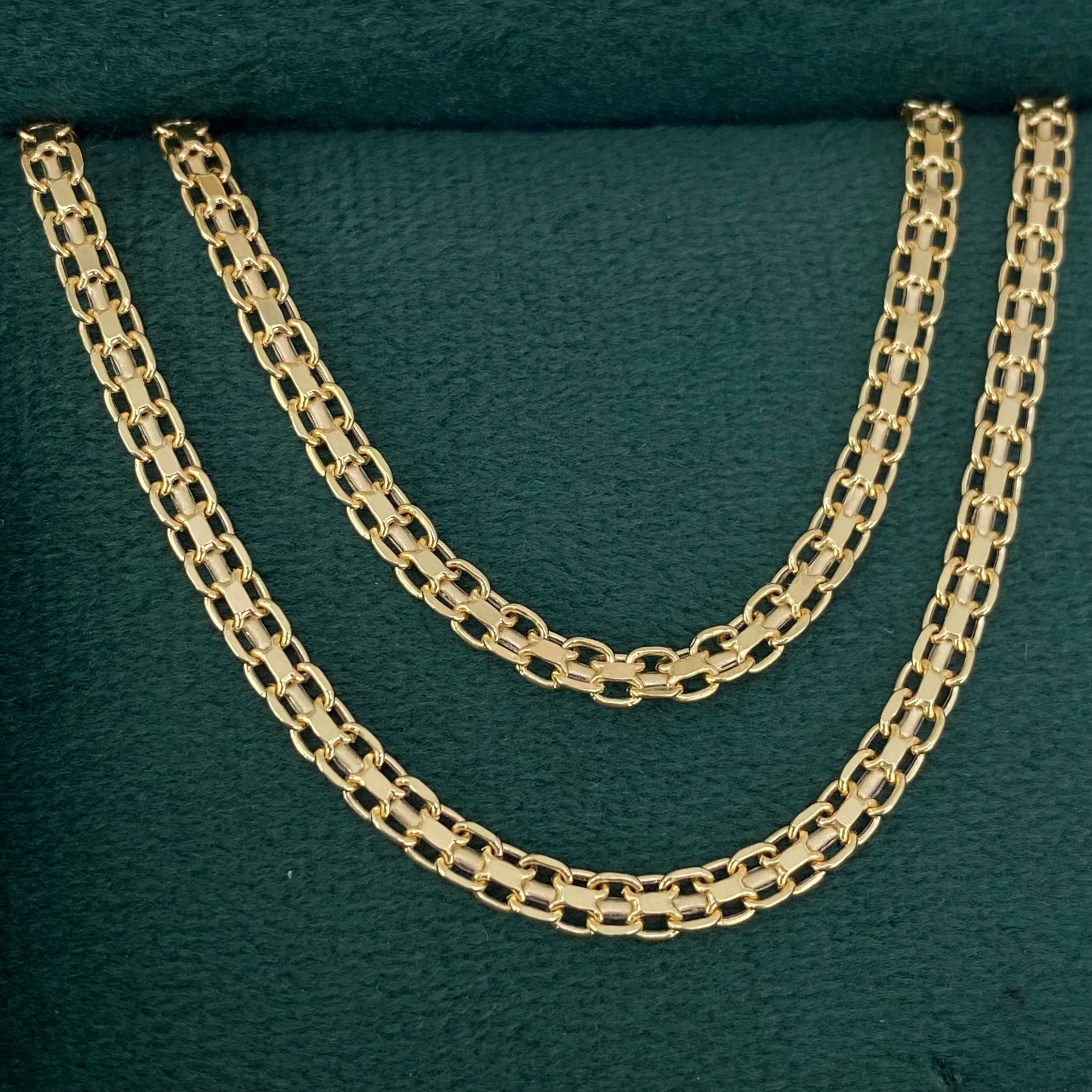 Cadena China Oro amarillo 18k 4,6 Gr / 3,3 mm / 45 Cm – Tres Cruces Oro 18K