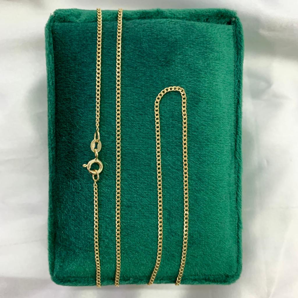 CADENA ITALY MINI CUBANA ORO AMARILLO 18K 1,8 GR / 60 Cm* – Tres Cruces ...