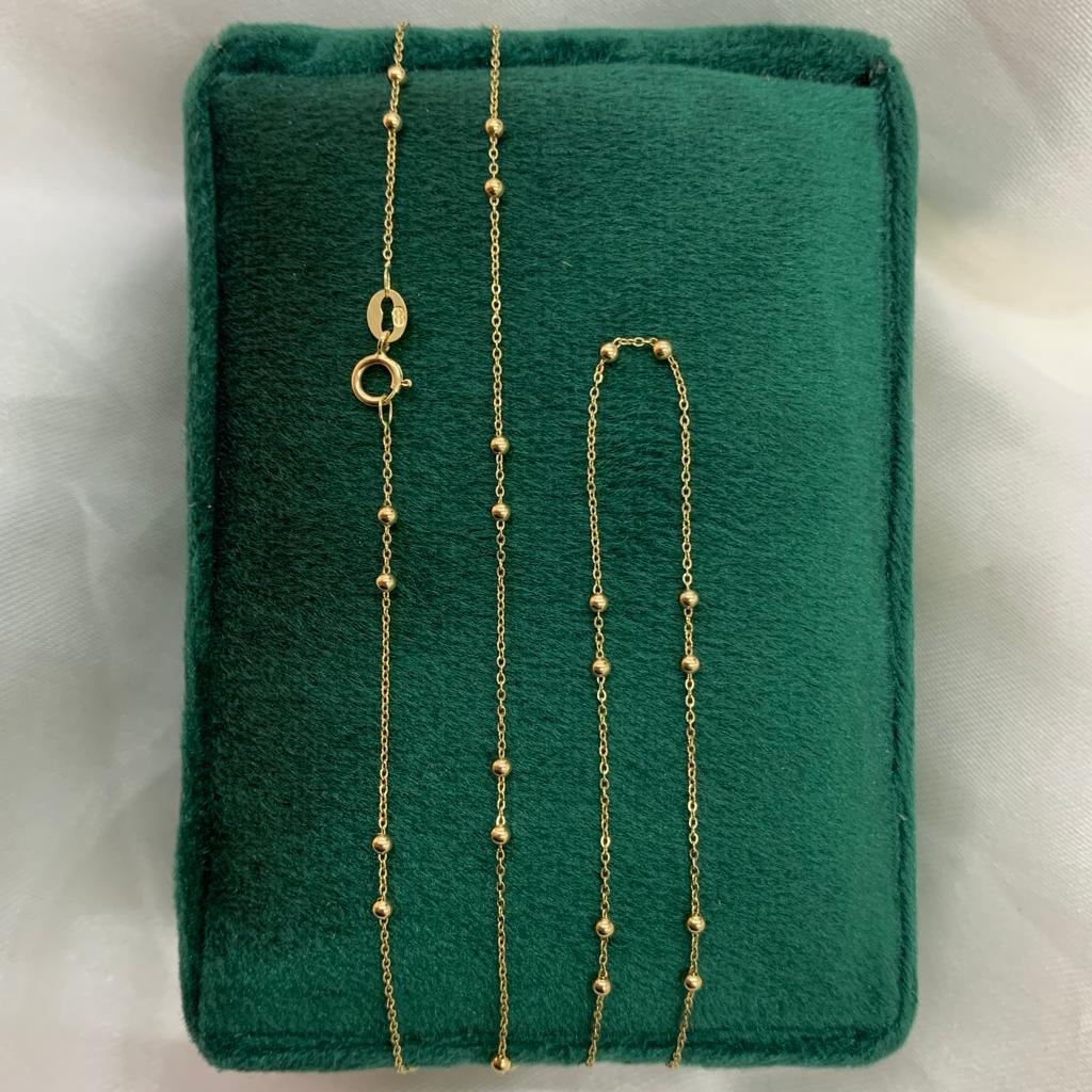 Cadena Italy Denario Oro amarillo 18k 1,32 Gr / 45 Cm * – Tres Cruces ...