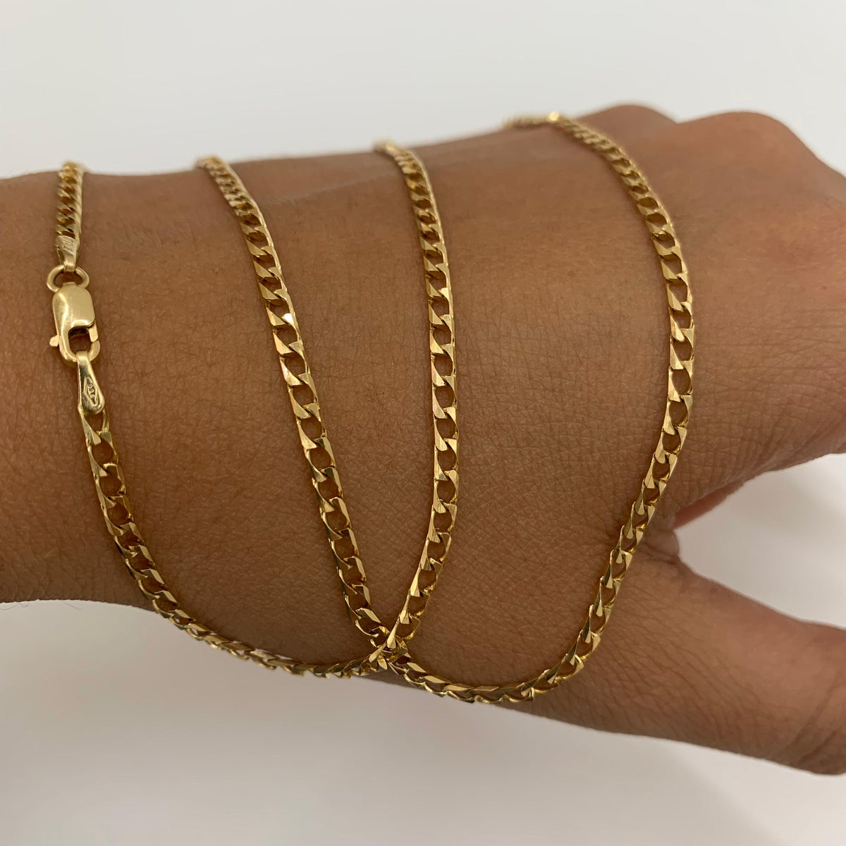 Cadena Italy Panzer Oro amarillo 18k +1 / 8,38 Gr / 2,4 mm / 60 Cm ...