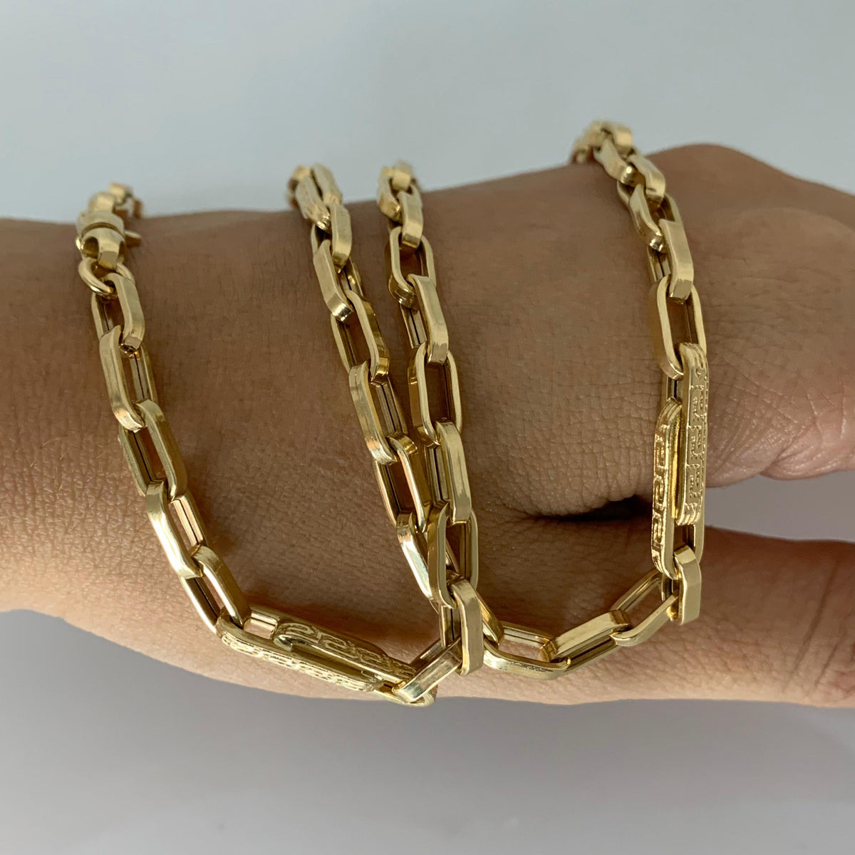 Cadena Italy Cajón VS Oro amarillo 18k 14,82 Gr / 4,1 mm / 60 Cm ...