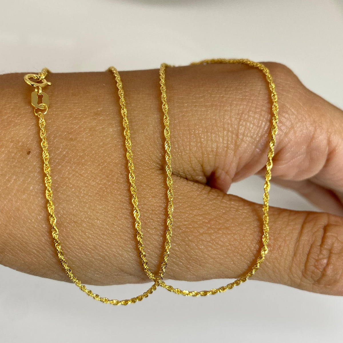 Cadena Italy Mini Lazo Oro amarillo 18k +1 / 1,23 Gr / 0,9 mm / 50 Cm ...