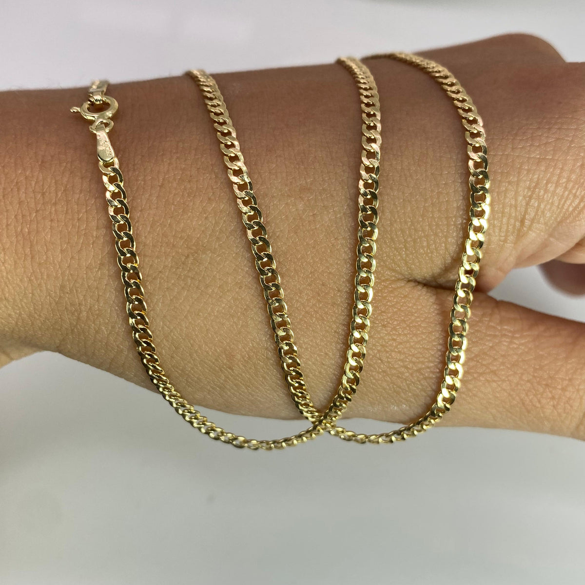 Cadena Italy Cubana Oro amarillo 18k 2,60 Gr / 2,2 mm / 40 Cm * – Tres ...