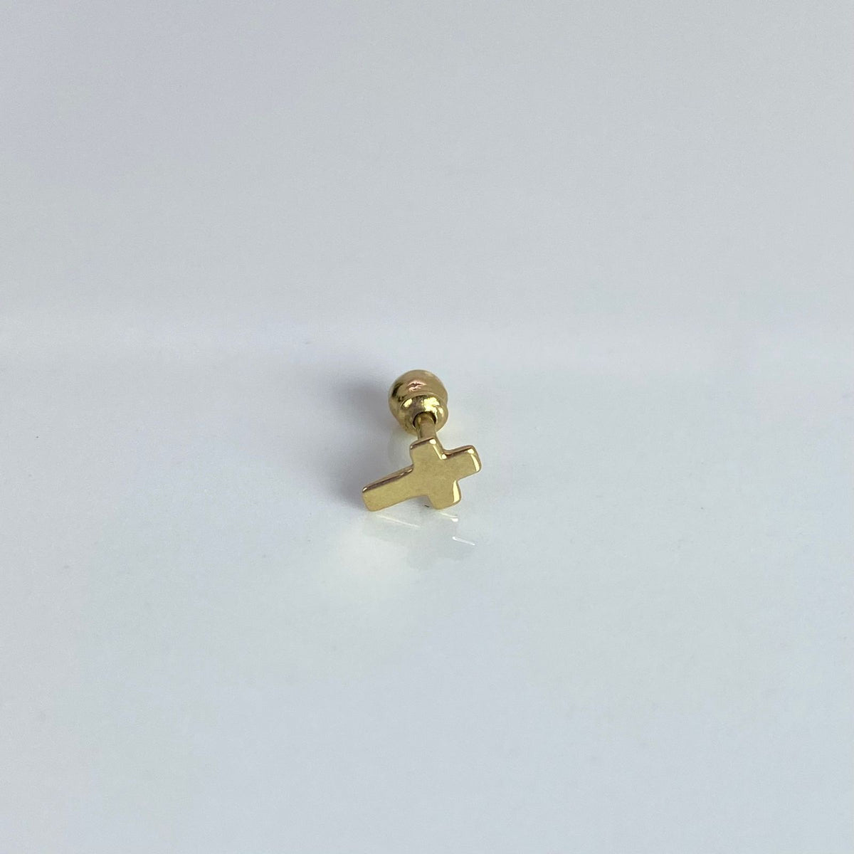 Piercing Cruz Lisa Oro Amarillo 18k (Joya) / 0,28 gr / 5,7 mm (Oreja ...