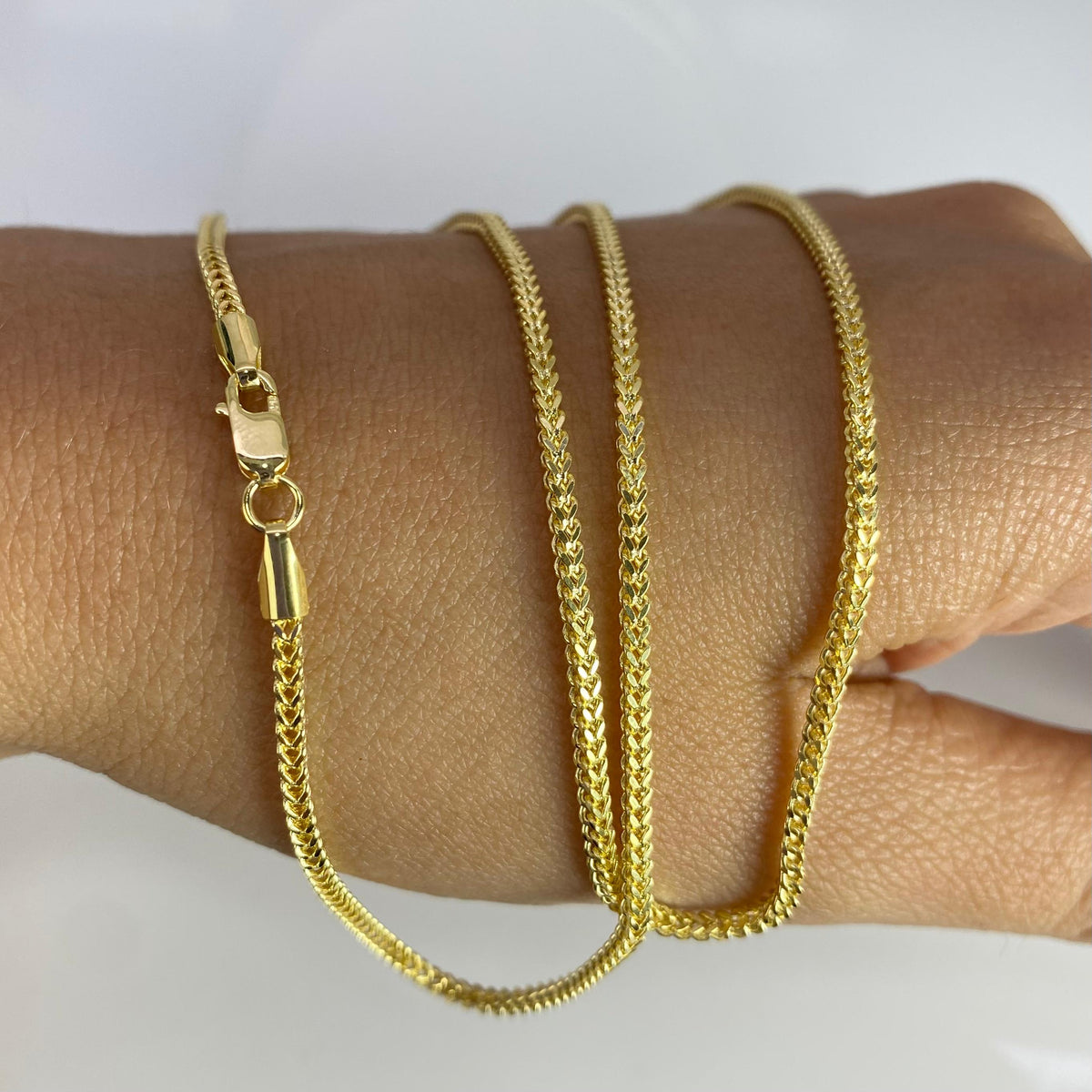 Cadena Italy Franco Oro amarillo 18k +2 / 5,11 Gr / 1,6 mm / 50 Cm ...